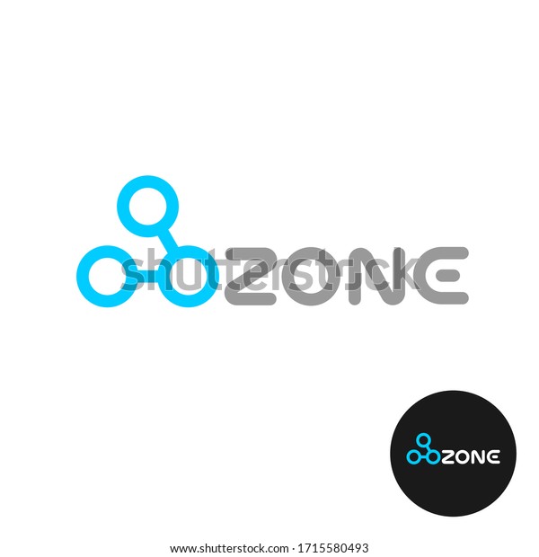 Ozone Word Logo O3 Molecule Structure Stock Vector (Royalty Free ...