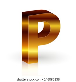 P Alphabet Gold Stock Vector (Royalty Free) 146093138 | Shutterstock