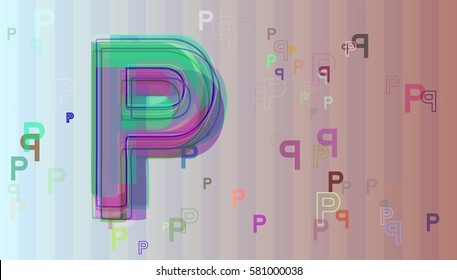 P Alphabet Texture Template Stock Vector (Royalty Free) 581000038 ...