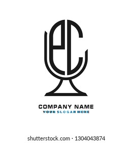 P C Initial Letter Modern Logo Stock Vector (Royalty Free) 1304043874