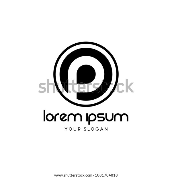 P Circle Logo Design Template Stock Vector (Royalty Free) 1081704818 ...