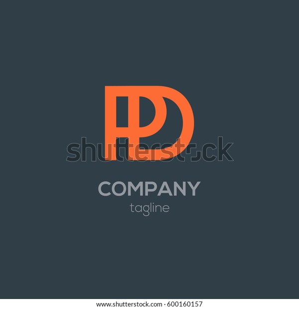 P D Letter Logo Design Vector Stock Vector (Royalty Free) 600160157 ...