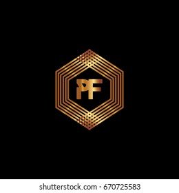 P F Logo Stock Vector (Royalty Free) 670725583