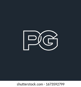 P G Monogram Logo Outline Style Stock Vector (Royalty Free) 1673592799 ...