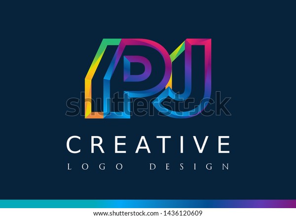 P J Logo Pj Letter Design Stock Vector (Royalty Free) 1436120609 ...