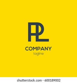 P L Letter Logo Design Vector Stock Vector (Royalty Free) 600189002 ...