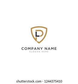 P L Letter Shield Abstract Logo Stock Vector (Royalty Free) 1244375410 ...