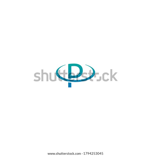 P Letter Circle Logo Concept Letter Stock Vector (Royalty Free ...