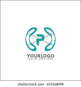 P Letter Circle Logo Vector Design Stock Vector (Royalty Free ...