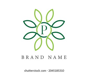 P Letter Flower Logo Vector Logo Stock Vector (Royalty Free) 2045185310 ...
