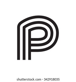 Letter P Shaped Building Logo Template Stock Vector (Royalty Free ...