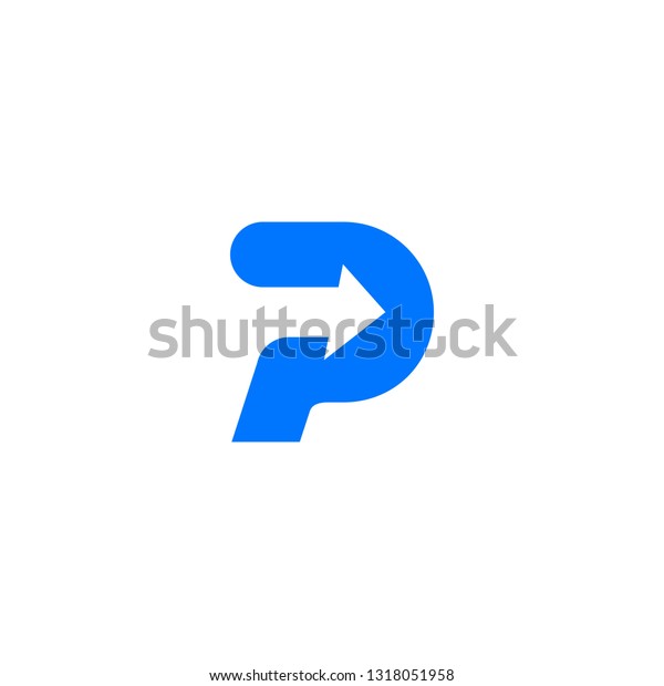 P Letter Logo Arrow Icon Vector Stock Vector (Royalty Free) 1318051958 ...
