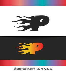 P Letter Logo Fire Flames Logo Stock Vector (Royalty Free) 2178723723 ...