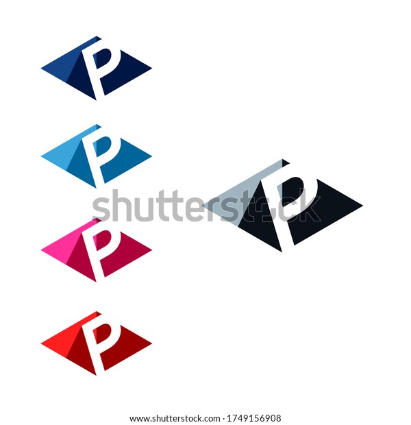 P Letter Negative Space 3d Effect Stock Vector (Royalty Free ...