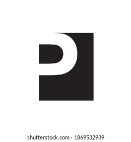 P Letter Negative Space Logo Design Stock Vector (Royalty Free) 1869532939