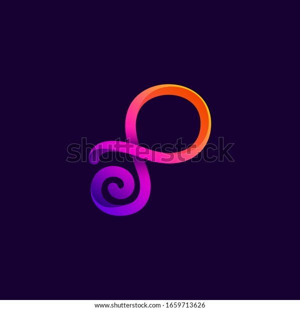 P Letter Neon Light Logo Vector Stock Vector (Royalty Free) 1659713626 ...