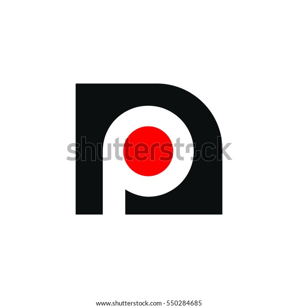 P Letter On Square Round Initial Stock Vector (Royalty Free) 550284685