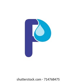 P Letter Water Drop Logo Stock Vector (Royalty Free) 714768475 ...