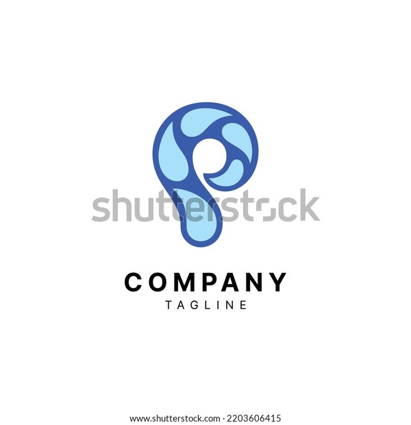 P Letters Logo Initials Some Water Stock Vector (Royalty Free ...