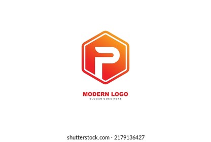 P Logo Shape Identity Hexagonal Template Stock Vector (Royalty Free ...