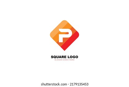 P Logo Square Identity Letter Template Stock Vector (Royalty Free ...
