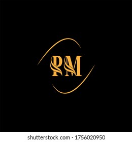 P M Letter Logo Abstract Design Stock Vector (Royalty Free) 1756020950 ...