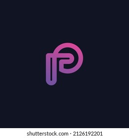 P Modern Lettermark Logo Design Stock Vector (Royalty Free) 2126192201 ...