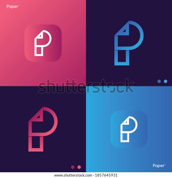 P Monogram P Logo Paper Factory Stock Vector (Royalty Free) 1857645931 ...