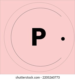 P Name Logo Use Laptop Wallpaper Stock Vector (Royalty Free) 2205260773 ...