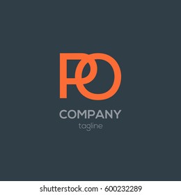 P O Letter Logo Design Vector Stock Vector (Royalty Free) 600182552
