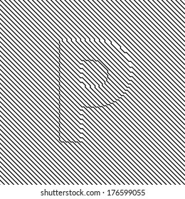 P Optical Illusion Letter Stock Vector (Royalty Free) 176599055