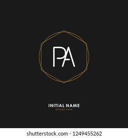 P Pa Initial Logo Letter Minimalist Stock Vector (Royalty Free ...