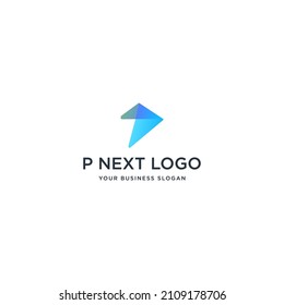 P Paper Digital Logo Design Stock Vector (Royalty Free) 2109178706 ...