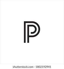 P Pp Letter Logo Design Vector Stock Vector (Royalty Free) 1802192941 ...