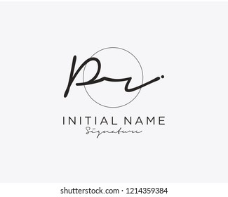 P R Signature Initial Logo Template Stock Vector (Royalty Free ...
