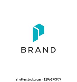 P Shape Abstract Logo Design Stock Vector (Royalty Free) 1296170977 ...