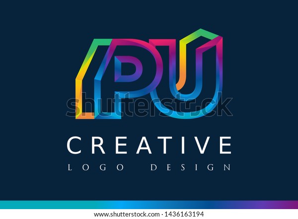 P U Logo Pu Letter Design Stock Vector (Royalty Free) 1436163194 ...