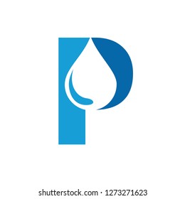 P Water Drop Water Logo Vector Stock Vector (Royalty Free) 1273271623 ...