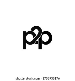 P2p Letter Original Monogram Logo Design Stock Vector (Royalty Free ...
