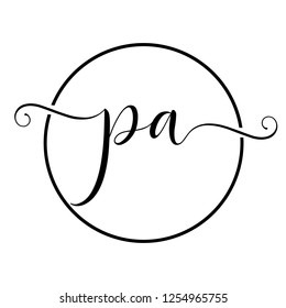 Pa Icon Logo Stock Vector (Royalty Free) 1254965755 | Shutterstock