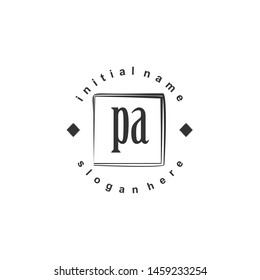 Pa Initial Beauty Monogram Logo Vector Stock Vector (Royalty Free ...