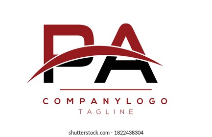 Pa Initials Monogram Letter Text Alphabet Stock Vector (Royalty Free ...