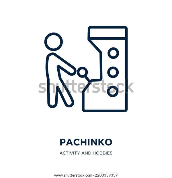 Pachinko Icon Activity Hobbies Collection Thin Stock Vector (Royalty ...