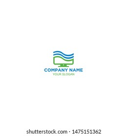 Pacific Computer Service Logo Design Vector Stock Vector (Royalty Free ...