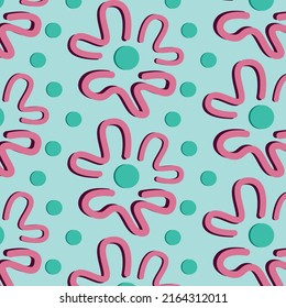Pacific Pink Seamless Flower Pattern Stock Vector (Royalty Free ...