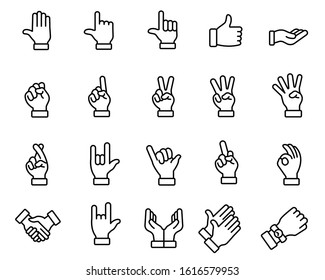 Vector Hand Drawn Sign Language Alphabet Stock Vector (Royalty Free ...