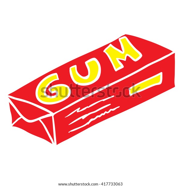 Pack Gum Cartoon Illustration Stock Vector (Royalty Free) 417733063