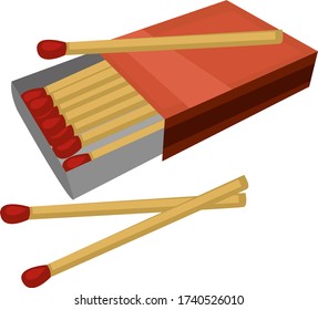 Pack Matches Illustration Vector On White Stock Vector (Royalty Free ...
