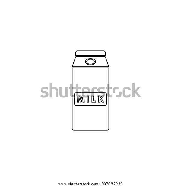 Pack Milk Outline Black Simple Vector Stock Vector (Royalty Free ...