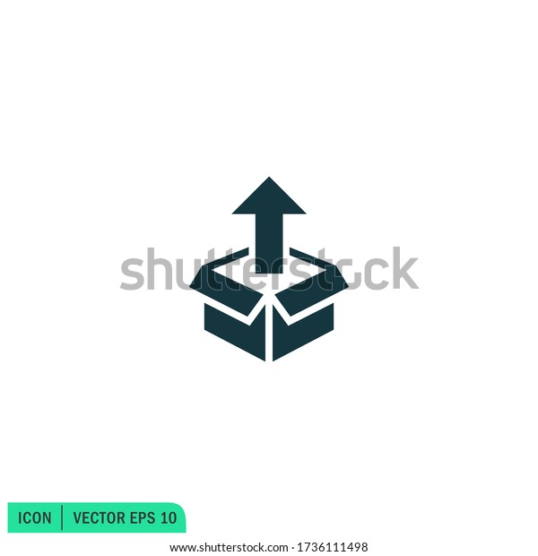 Package Arrow Icon Product Upgrade Symbol Stock Vector (Royalty Free ...